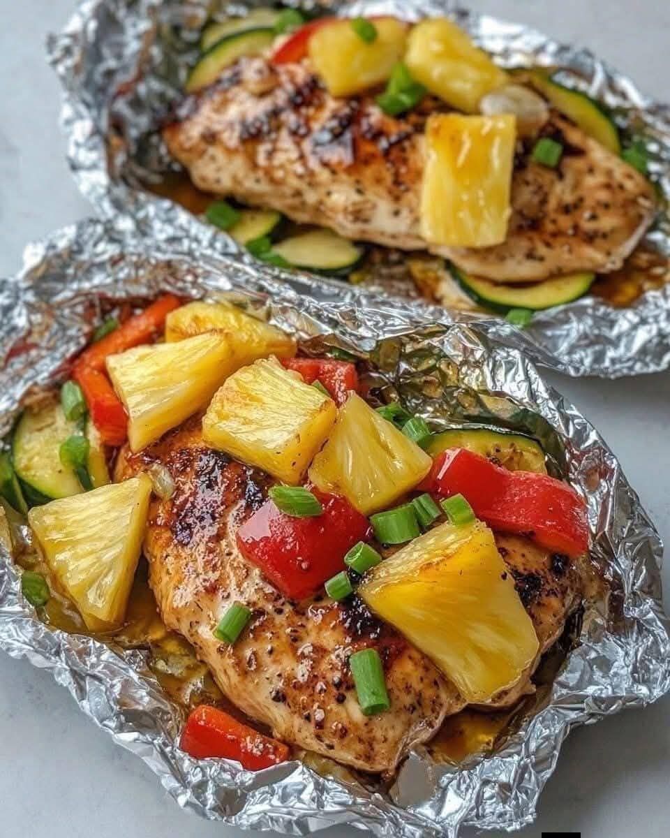 Teriyaki Pineapple Chicken Foil Packets - Snacks.CookingPoint